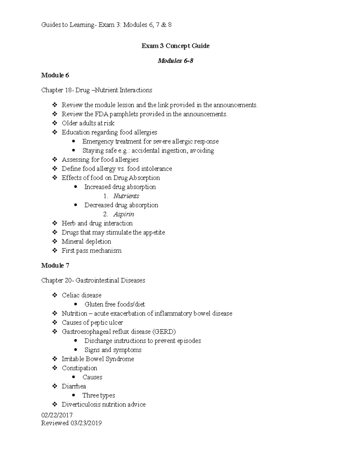 Nutritional Principles in Nursing Exam 3 Guide to Learning - Guides to ...