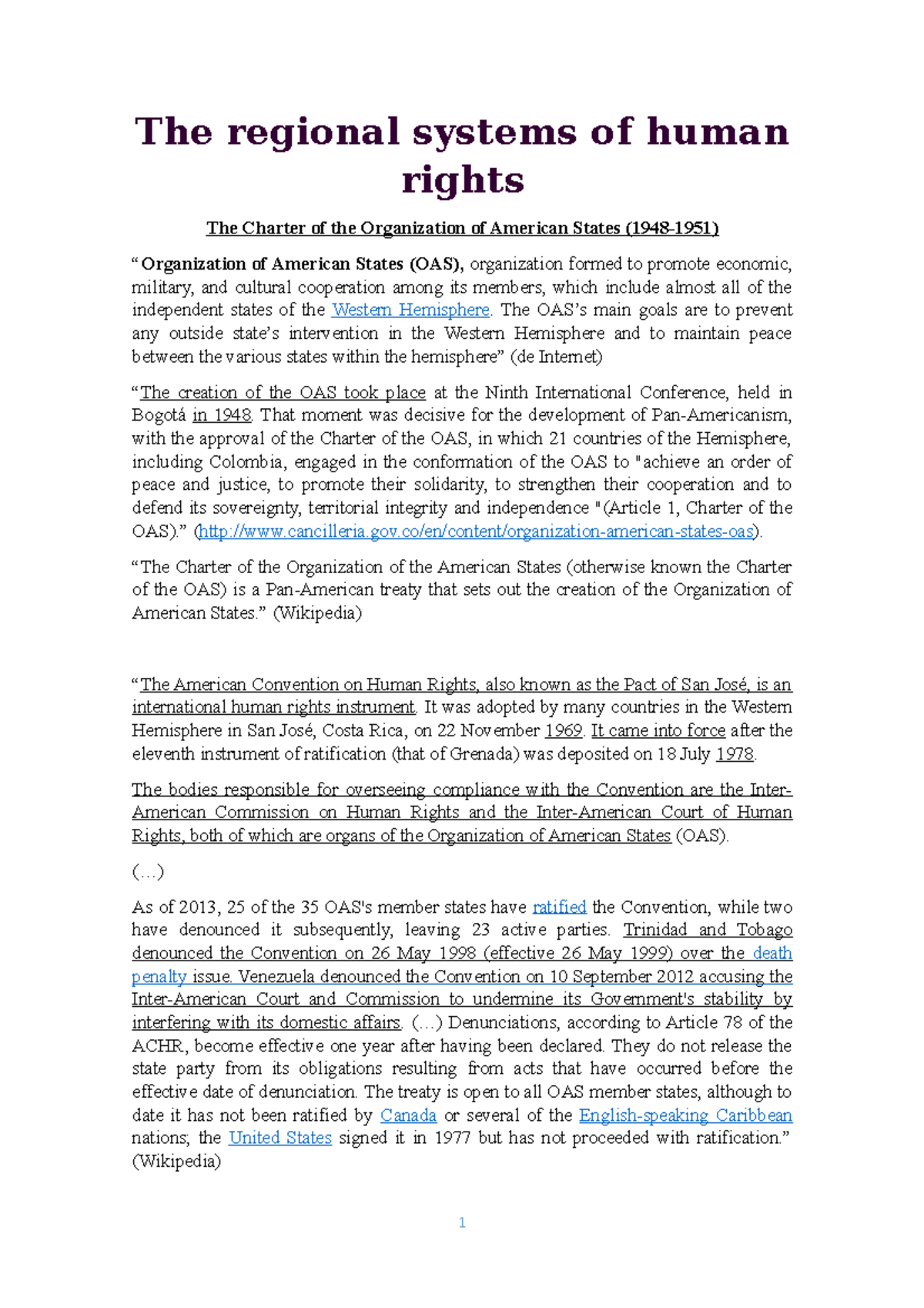 The regional systems of human rights - The regional systems of human ...