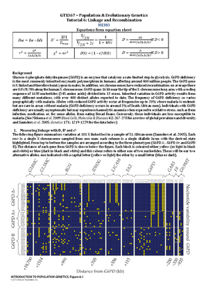 Tutorial 2 MEMO - GTS 367 – Population and Evolutionary Genetics ...
