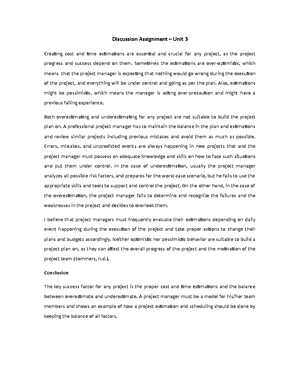 Group Project - Managing Projects And Programs BUS 5611 - Group Project Resources Developing and ...