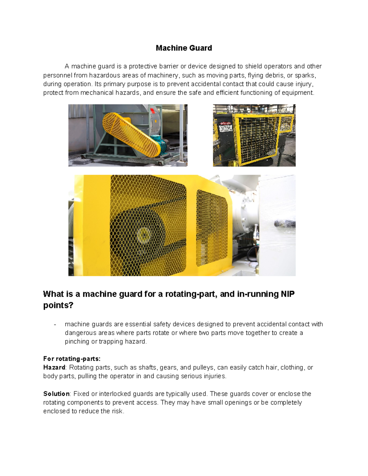 Machine Guard - BOSH - Machine Guard A machine guard is a protective ...