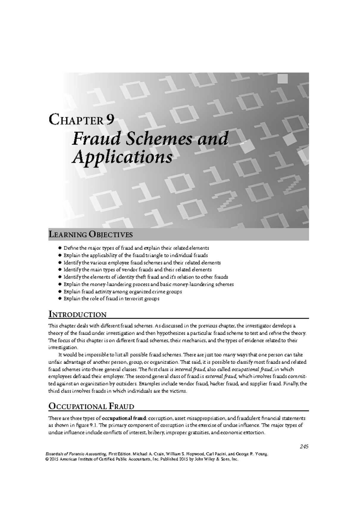 Chapter 2-Reading 1 Fraud Schemes and Applications - ####### 245 C HAPTER 9 Fraud Schemes and ...