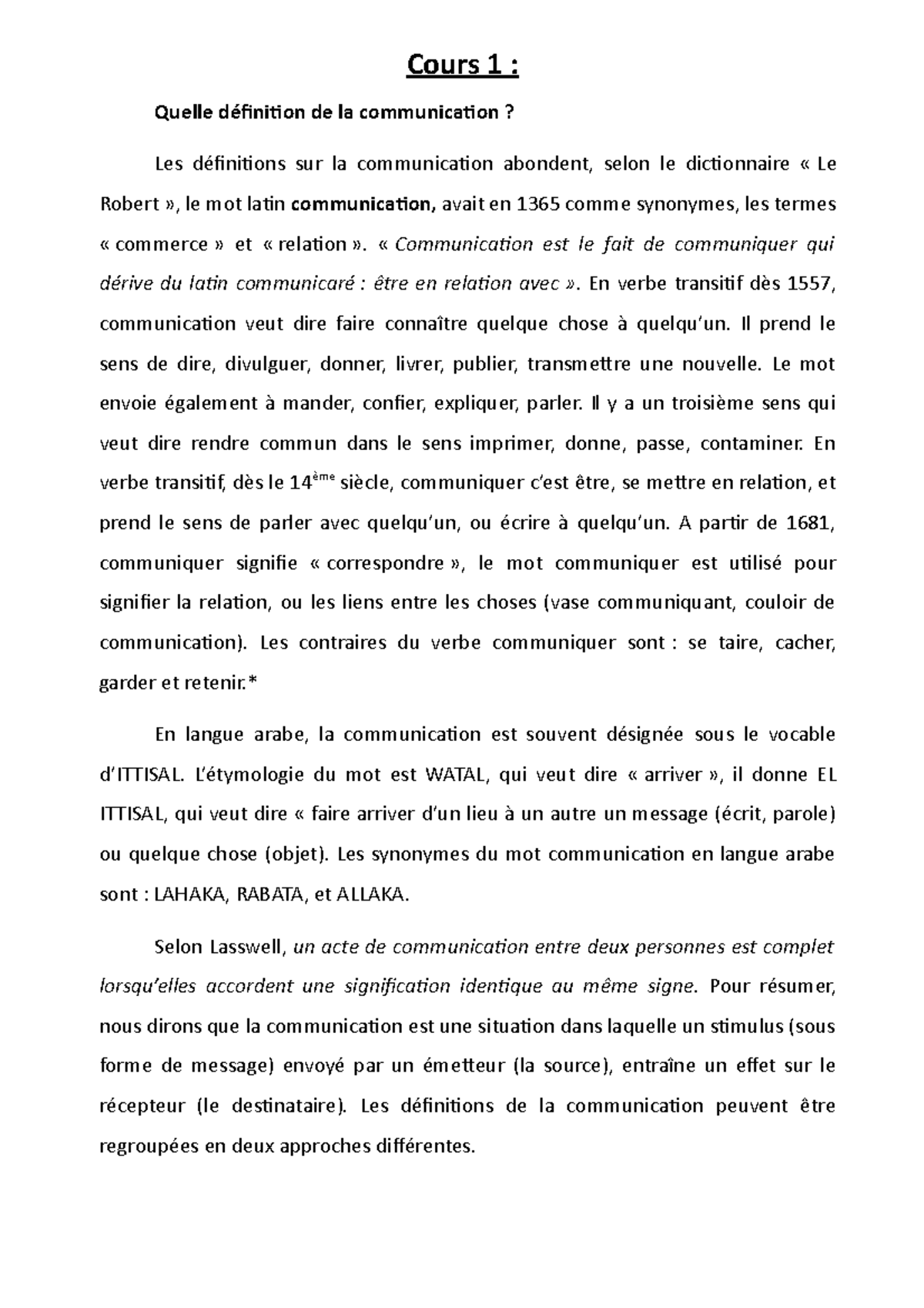Cours n°2 Technologies de linformation et de la communication - Cours 1 ...
