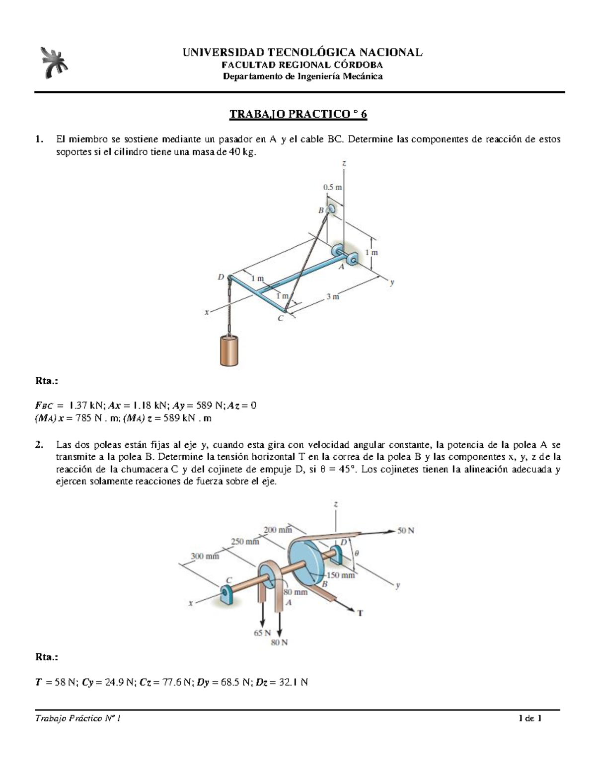Trabajo Práctico N°6 - afsdf - UNIVERSIDAD TECNOLÓGICA NACIONAL ...