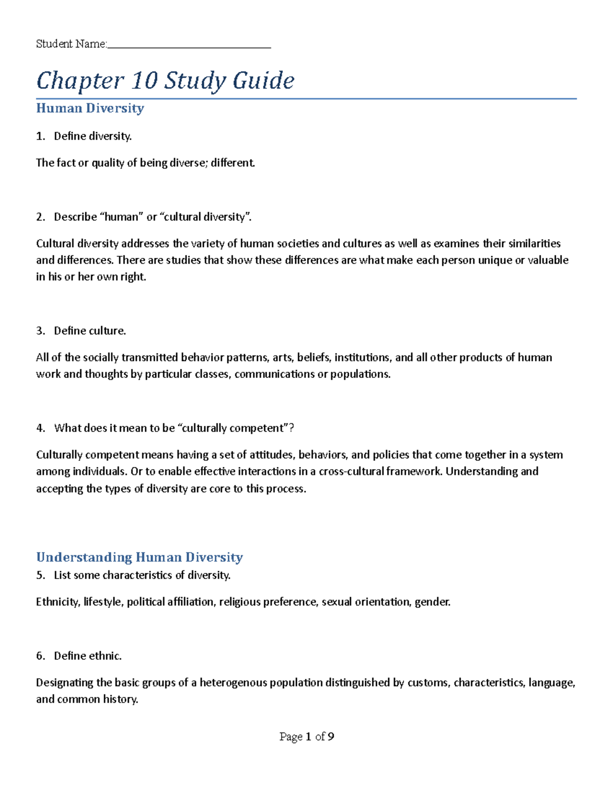 Chapter 10 Study Guide Student Copy rev fall 2017 - Chapter 10 Study ...