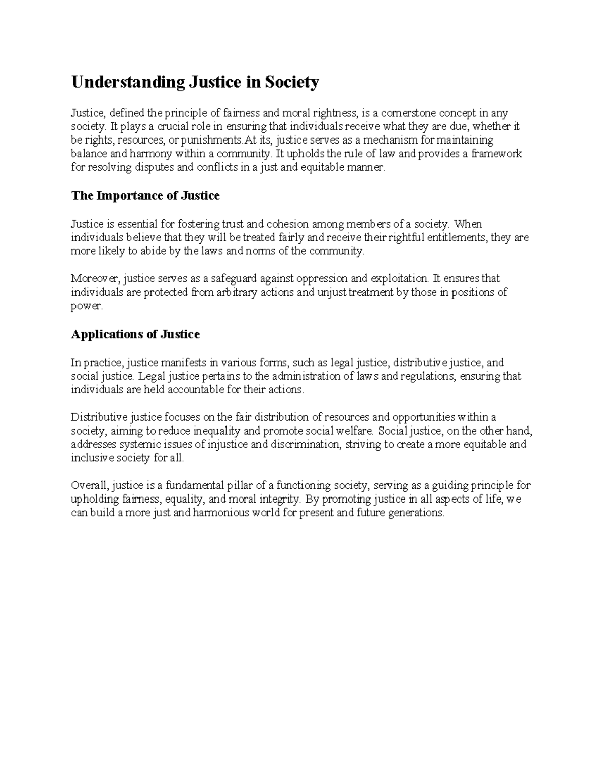 Understanding Justice in Society - Understanding Justice in Society ...