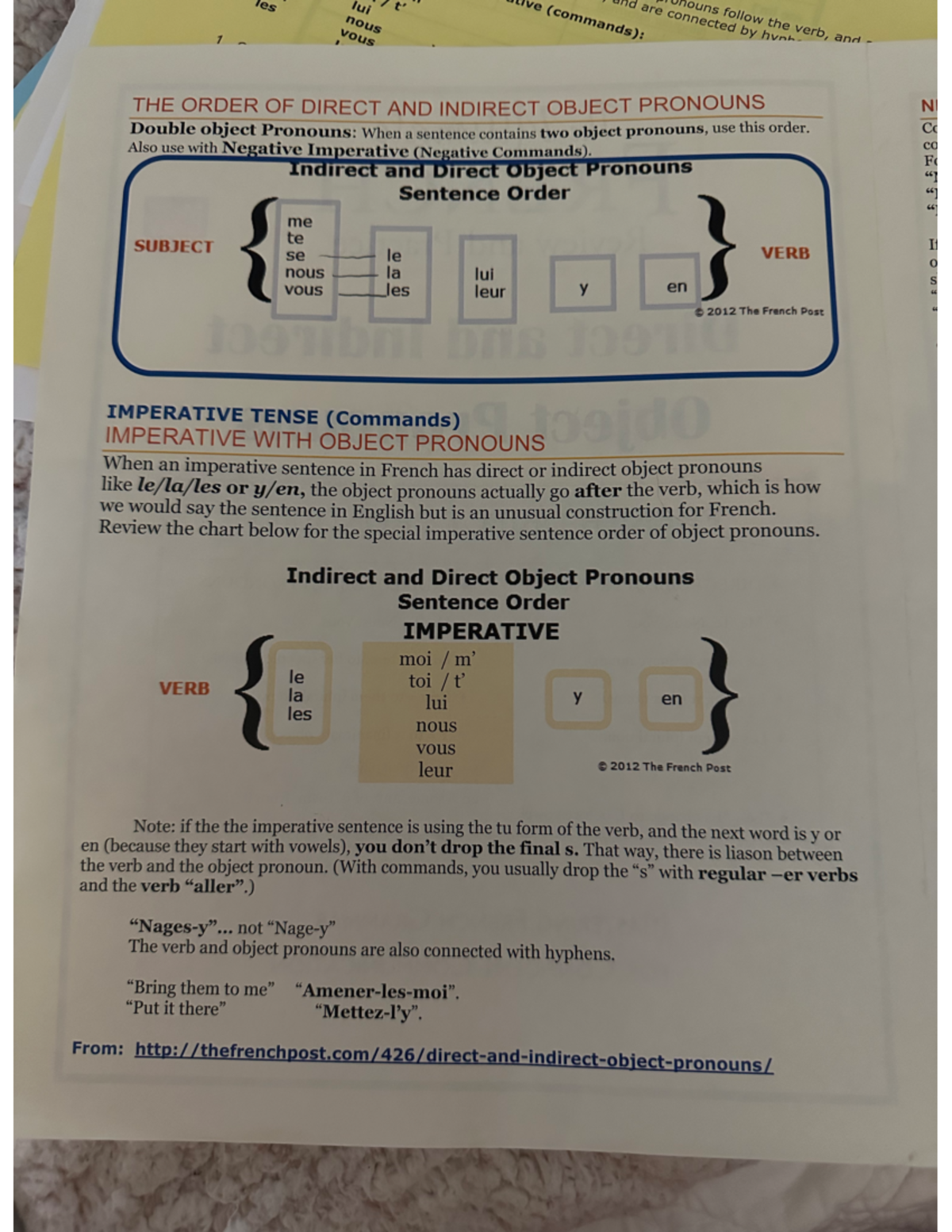 direct and indirect object pronouns - Studocu