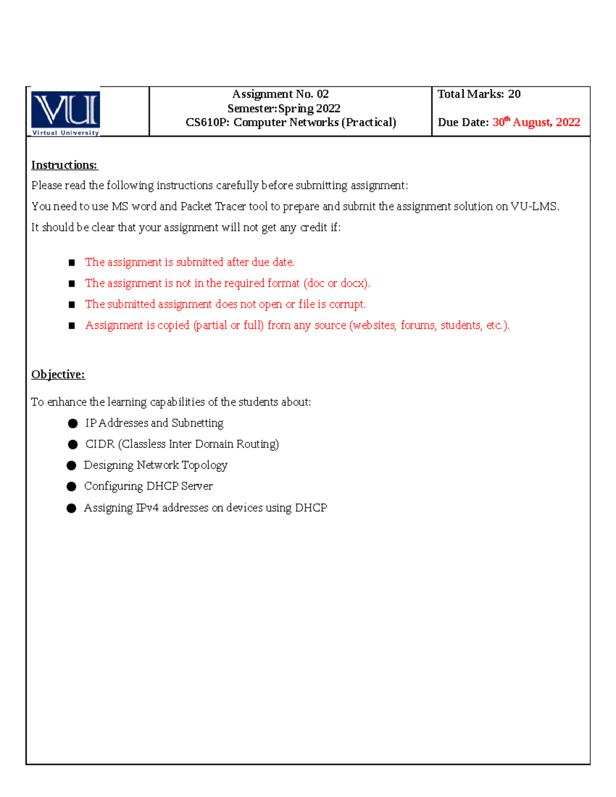 Spring 2022 CS610 P 2 - This is helping for students to prepare their final term exam ...