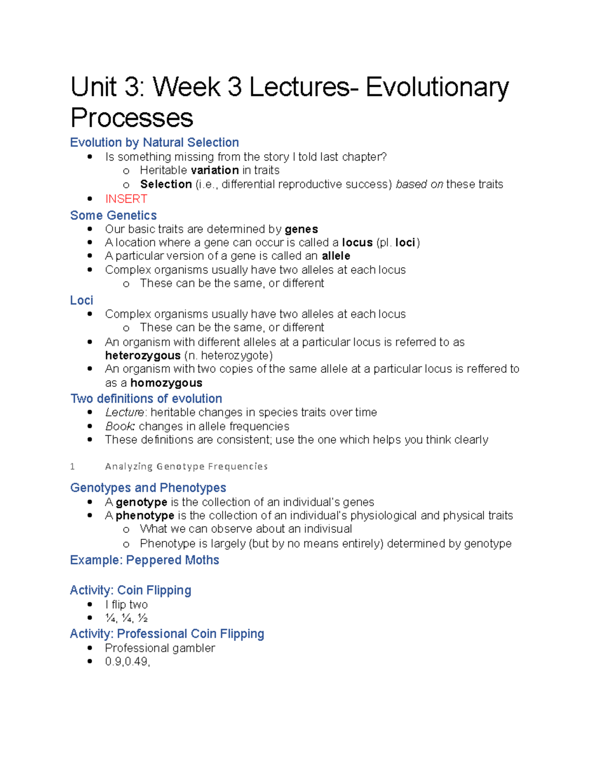 Unit 3 - Unit 3 summary assignment - Unit 3: Week 3 Lectures ...