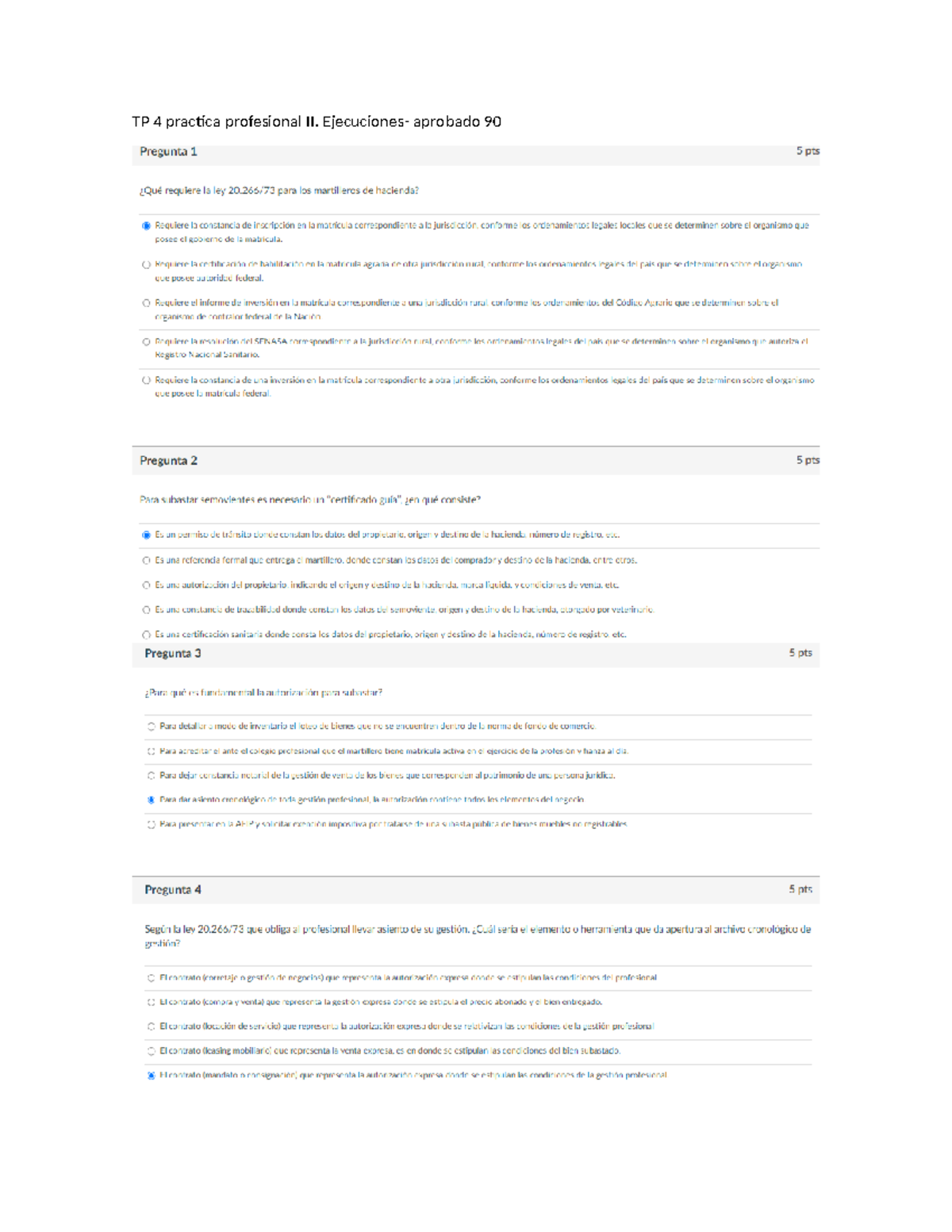 TP4 practica profesional 2-ejecuciones- aprobado 90% - Practica Profesional 2 - Ejecuciones ...