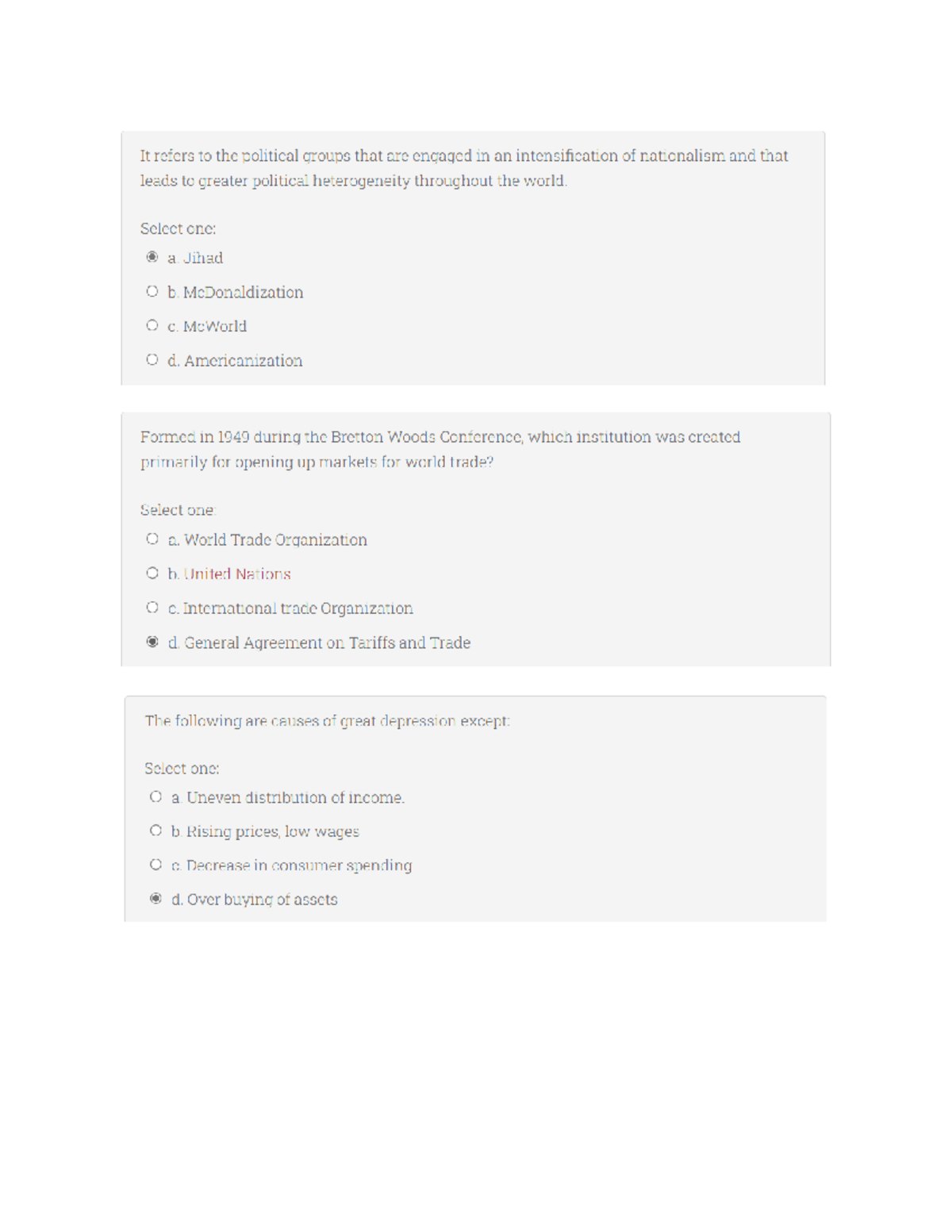 Global 3 - Sample quiz for history 3 - History - Studocu