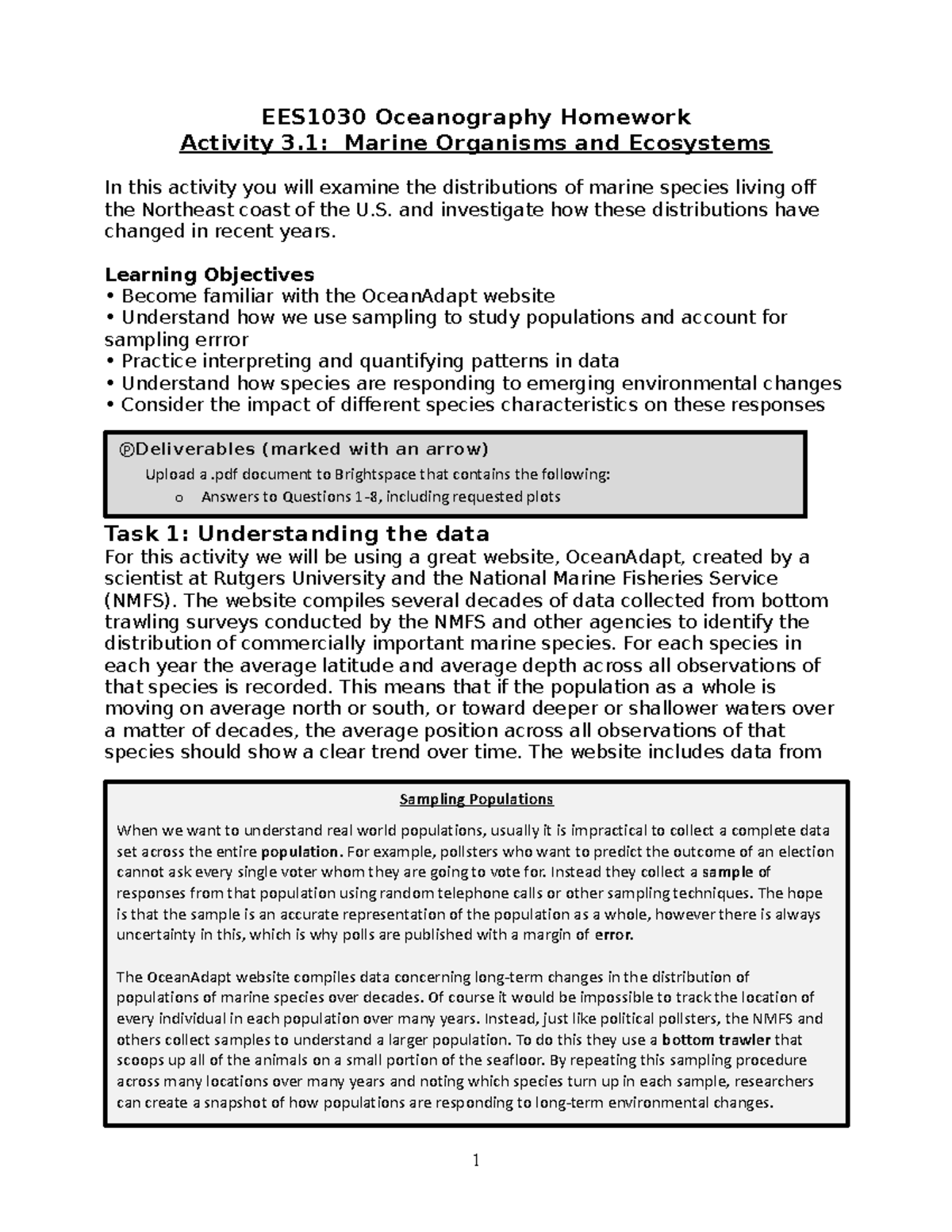 EES1030 Oceanography – 3.1 (2023) - EES1030 Oceanography Homework ...