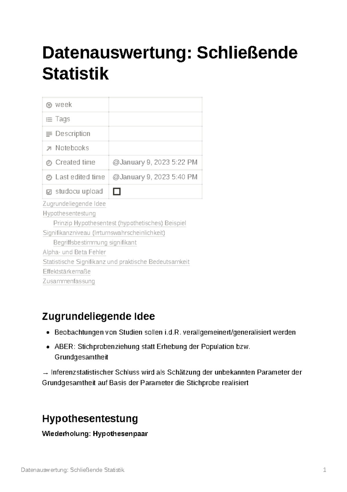 Datenauswertung Schließende Statistik - Datenauswertung: Schließende ...