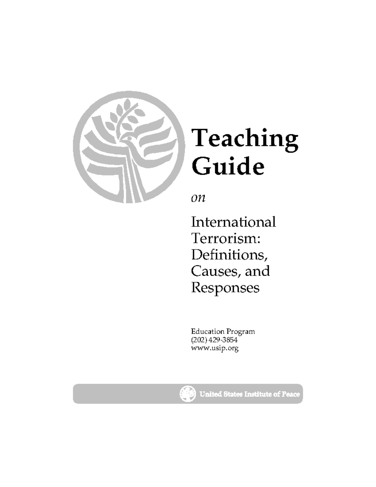 Terrorism and its causes - Teaching Guide on International Terrorism ...