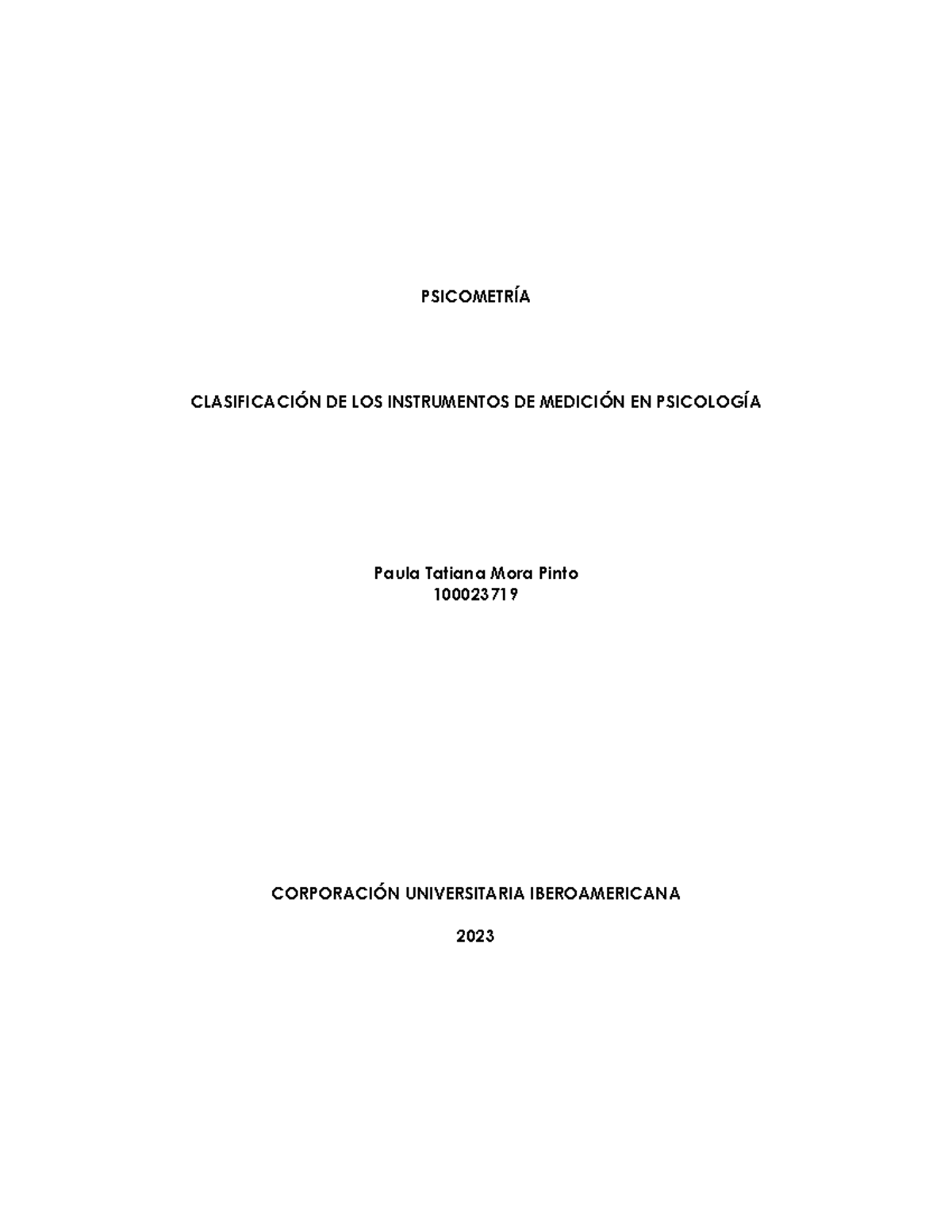 Psicometria - PSICOMETRÕA CLASIFICACI”N DE LOS INSTRUMENTOS DE MEDICI”N EN PSICOLOGÕA Paula ...
