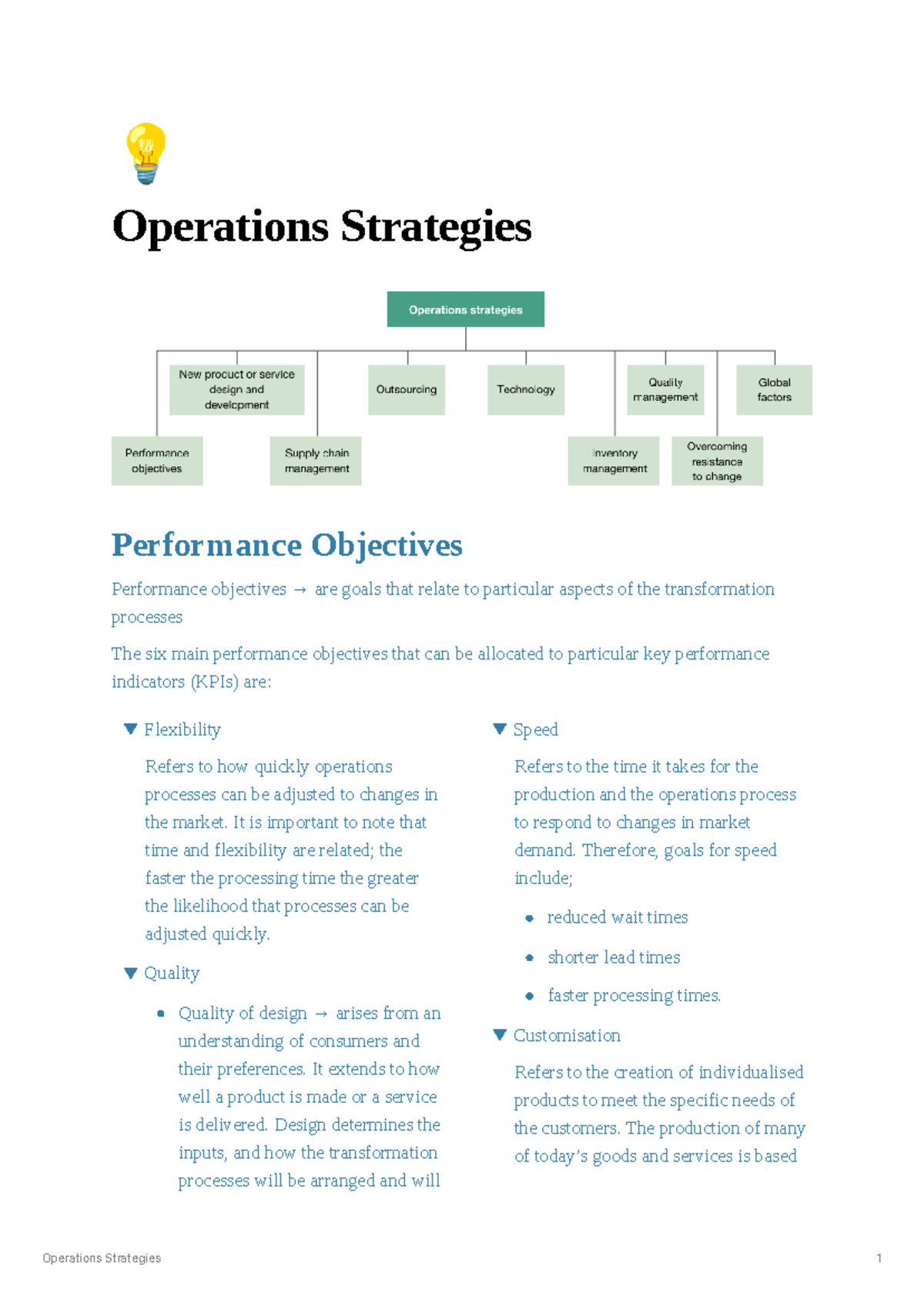 Business Studies HSC Operations Strategies - 💡 Operations Strategies ...
