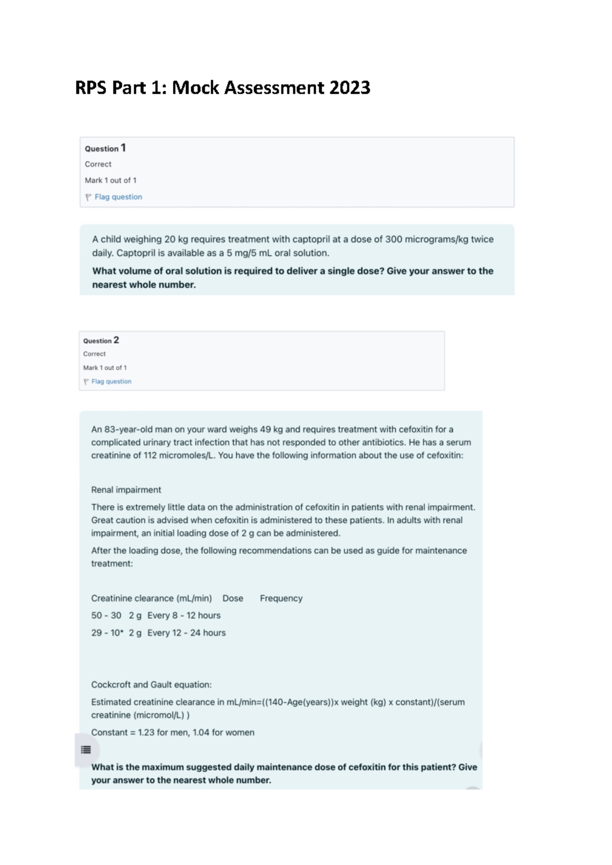 Paper 1 - RPS Part 1: Mock Assessment - Studocu