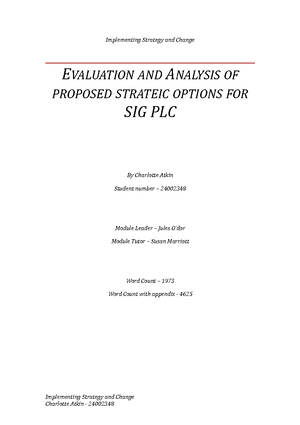 ISC Module document 2017-18 v2 - Implementing Strategy & Change 2017 ...