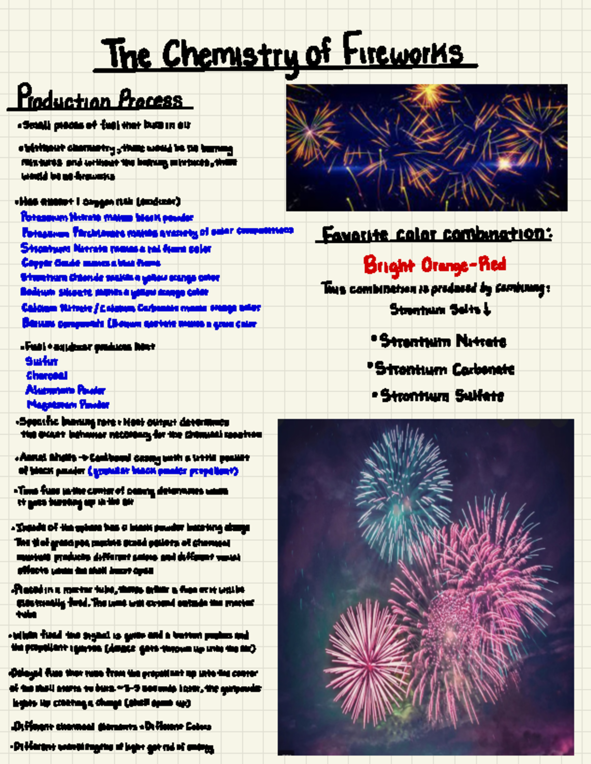Post Lab #3 - Post Lab #3 - The Chemistry Of Fireworks Production ...