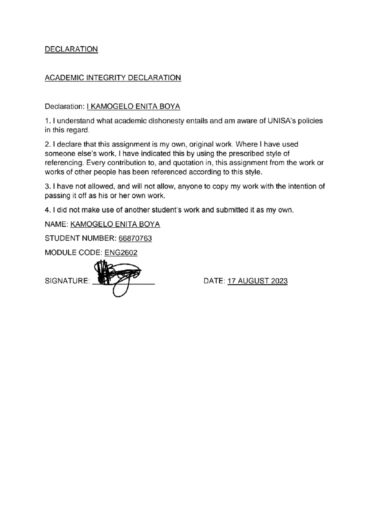 ENG2602 Assignment Three - aed3701 - Studocu