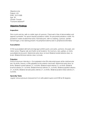 SOAP Respiratory - SOAP note example - SOAP: Lungs and Thorax Patient ...