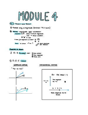 Module 6 Kinematics, Examples (Applying Formulas) - PS113 - Studocu