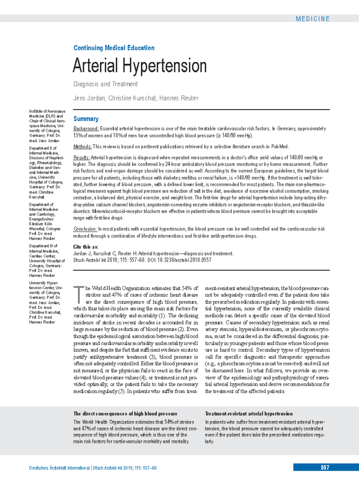 HTA1 - Articulo de la HTA - Continuing Medical Education Arterial ...