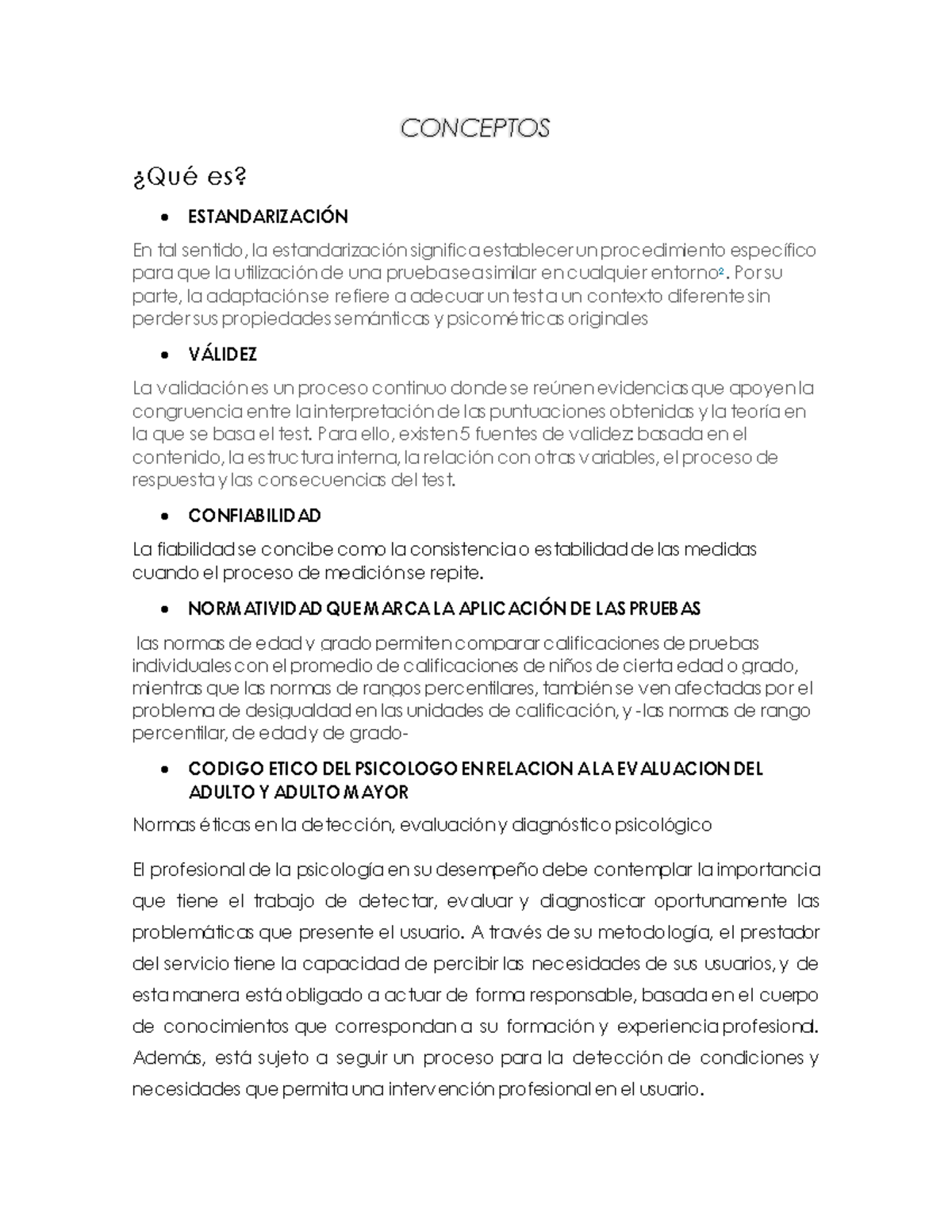 Conceptos - CONCEPTOS øQuÈ es? ESTANDARIZACI”N En tal sentido, la estandarizaciÛn significa ...