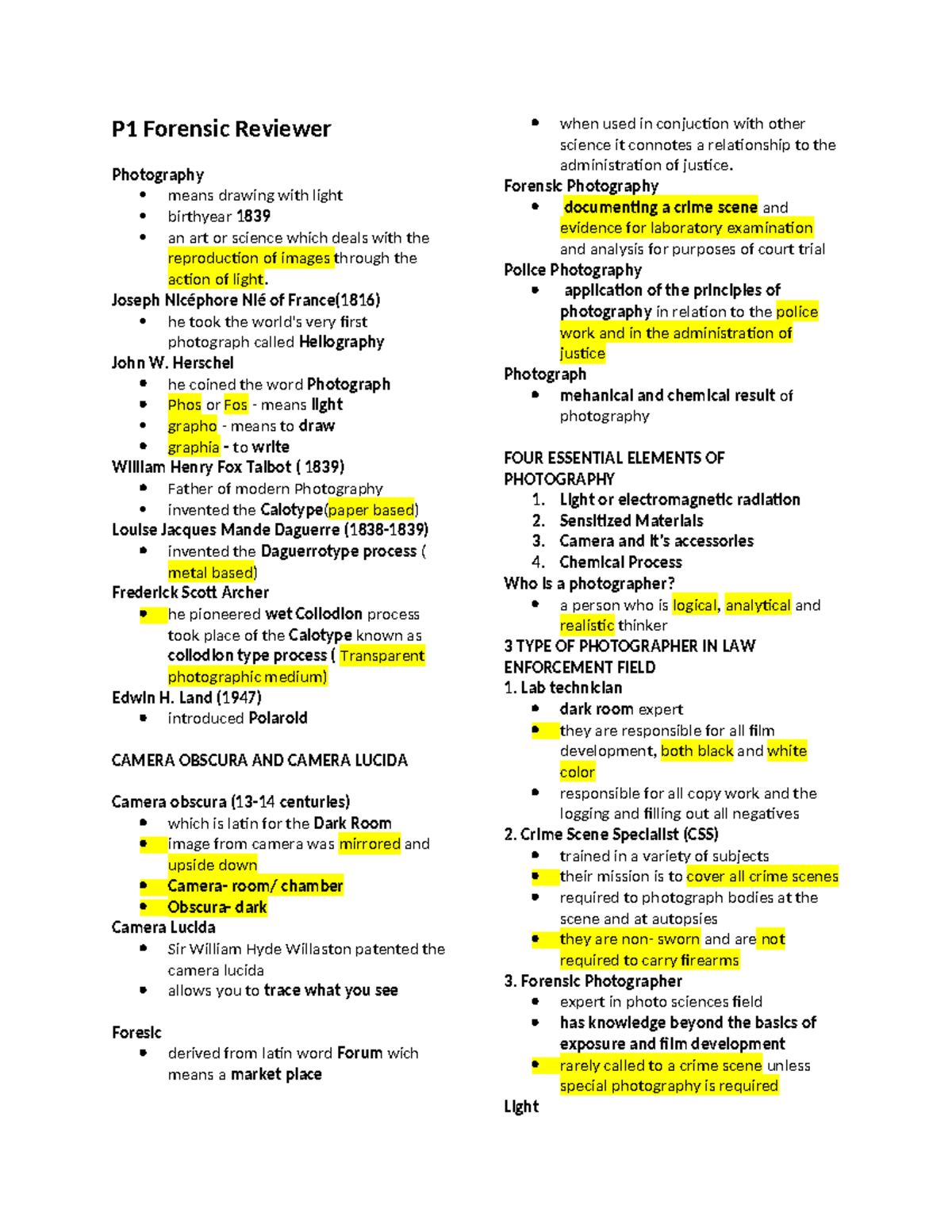 P1 Forensic Rev-WPS Office - P1 Forensic Reviewer Photography means drawing with light birthyear ...