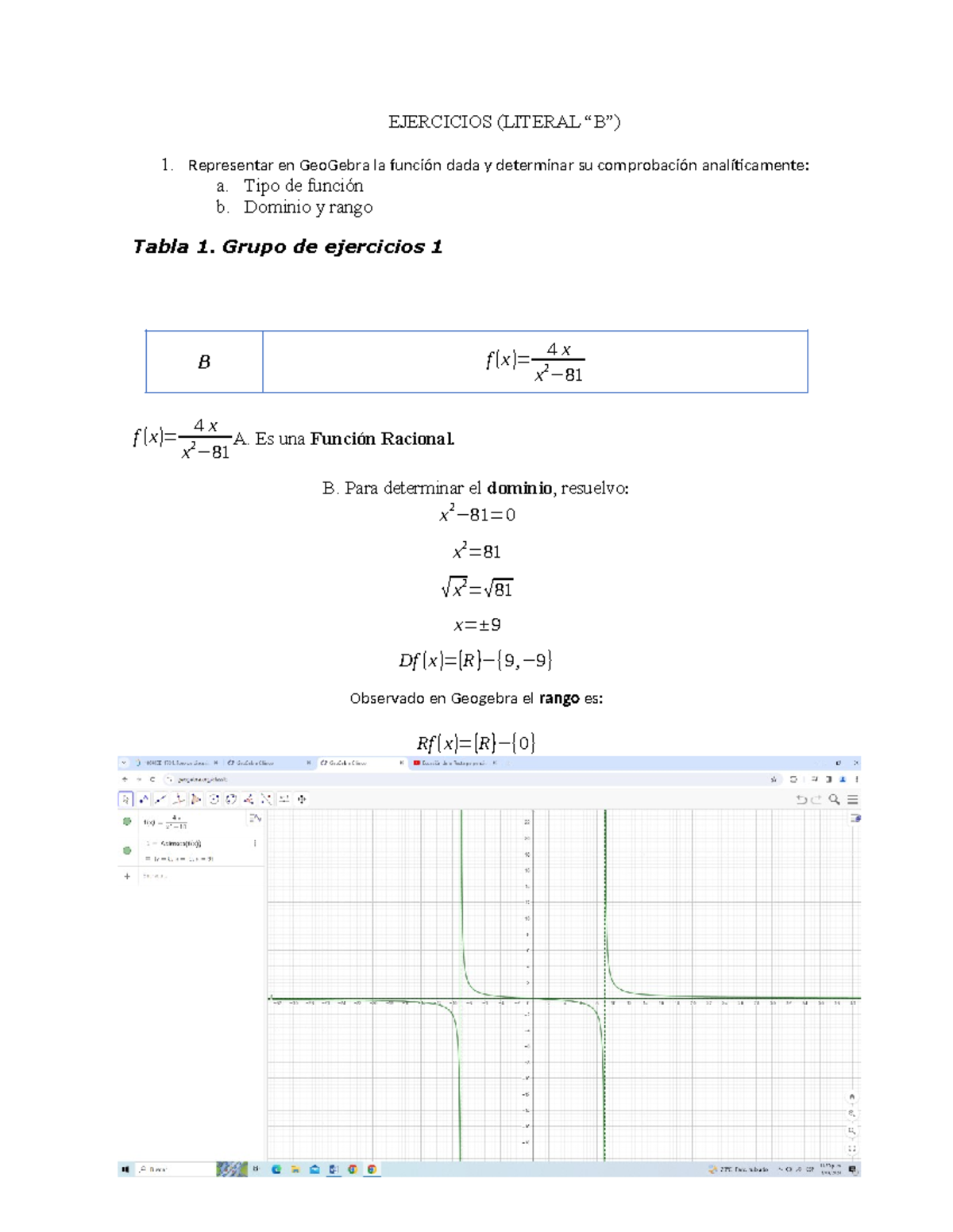 Calculo Literal B - ####### EJERCICIOS (LITERAL “B”) Representar en ...