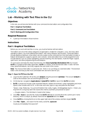 5.1.5 Lab - Tracing a Route - Objectives Part 1: Verifying Network Connectivity Using Ping Part ...