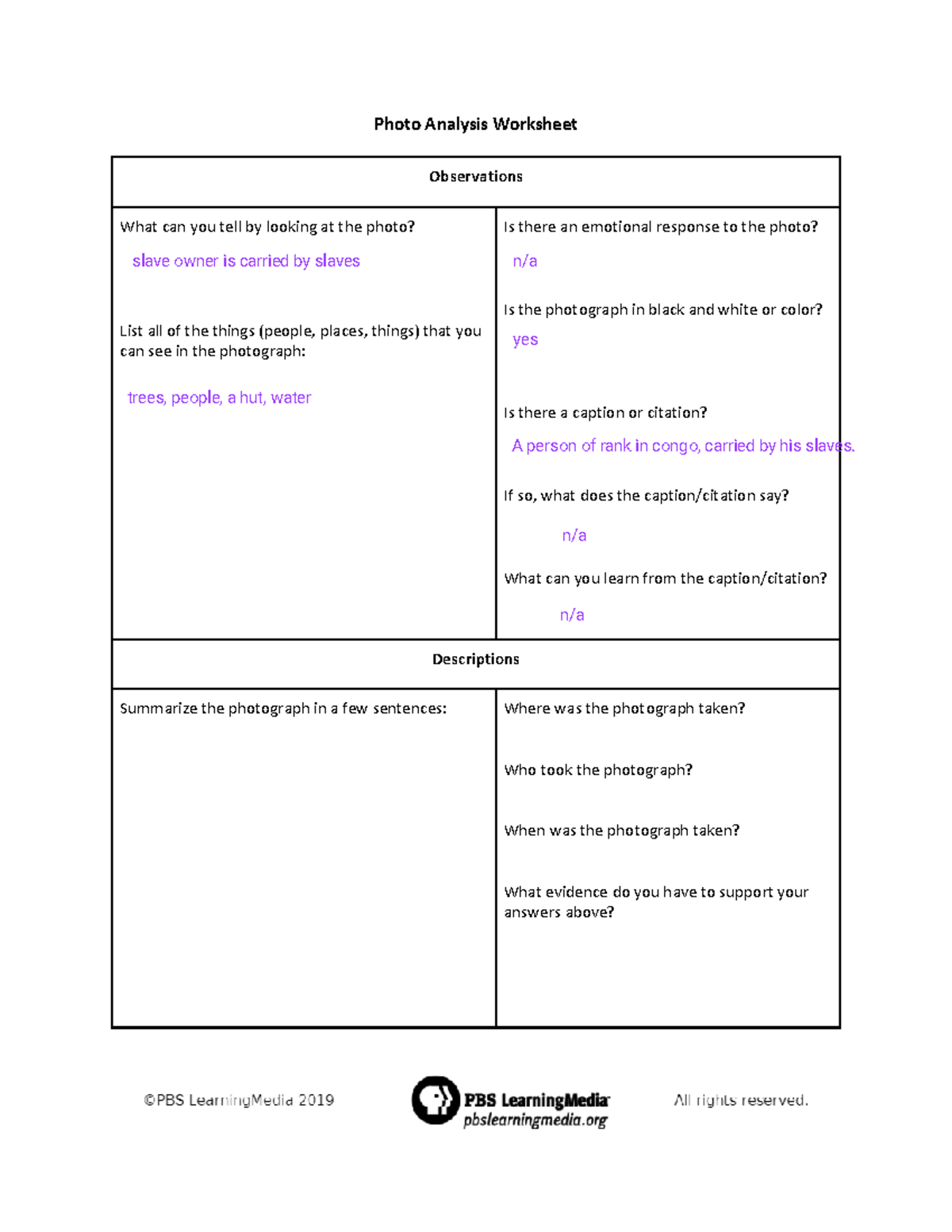 Isaiah Fernell - Photo Analysis Worksheet V1 - Photo Analysis Worksheet ...