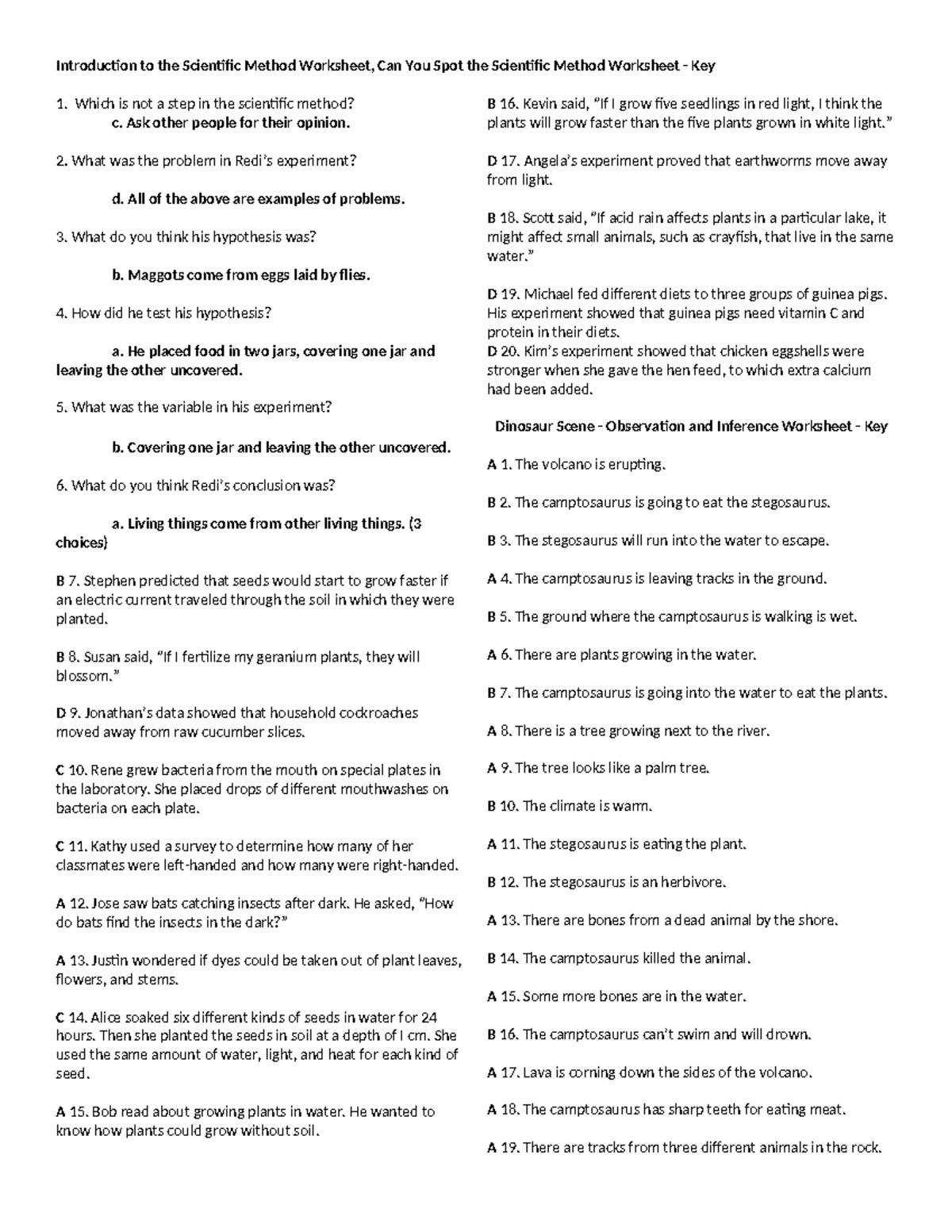 Scimethworkbook-answers - Introduction to the Scientific Method ...