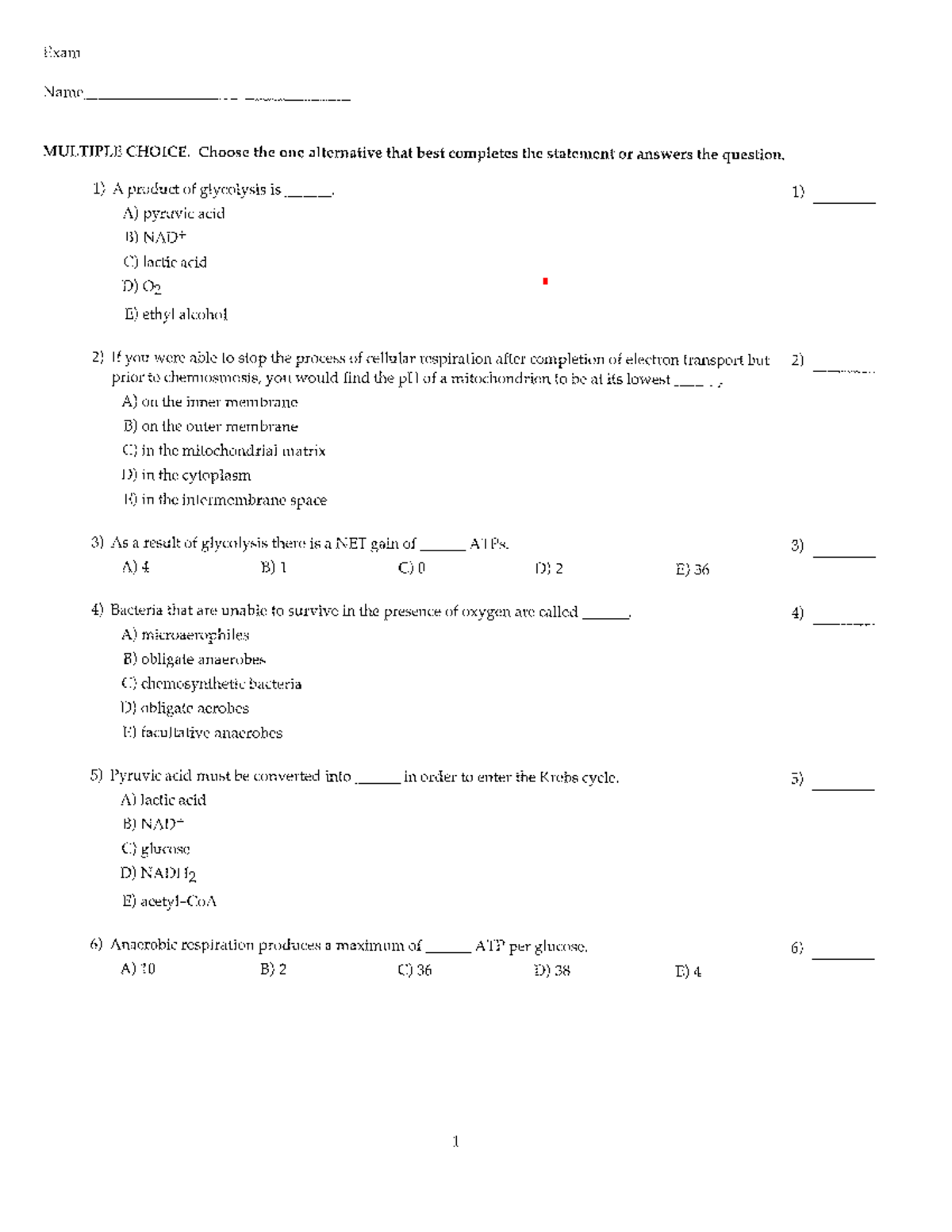 Cell Energy Questions - Nah - Studocu