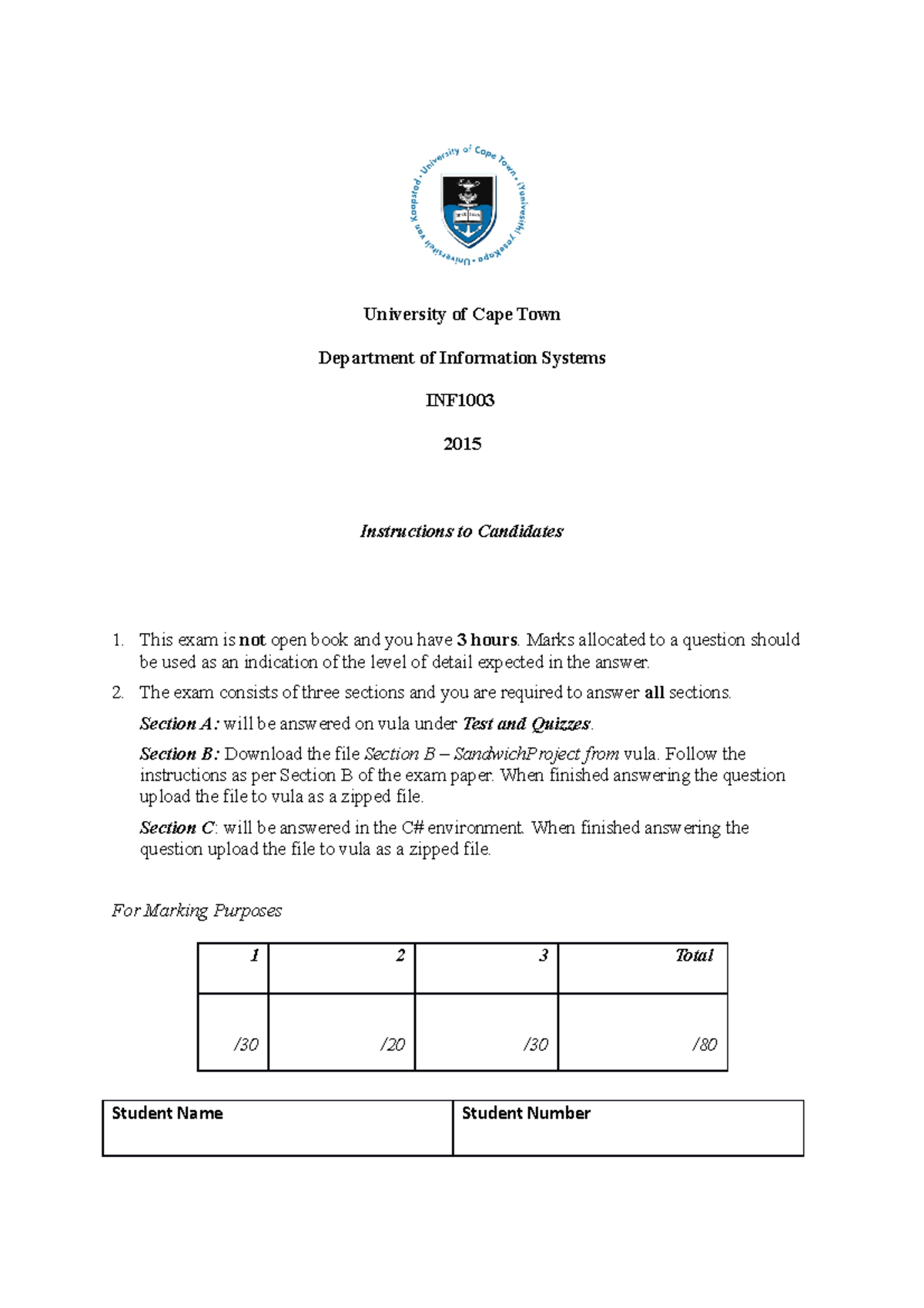 Exam memo - June 2016 Exam - University of Cape Town Department of ...