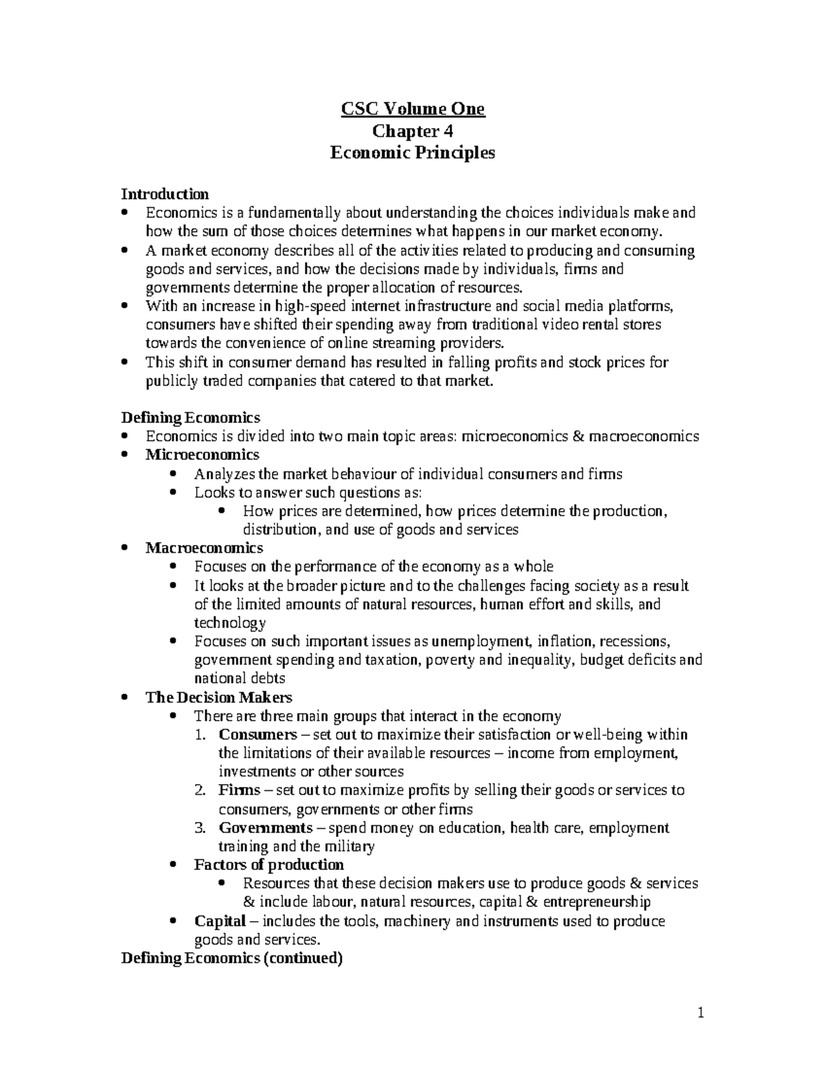 CSC Volume 1 (ch 4) 2018 - Lecture notes 4 - CSC Volume One Chapter 4 ...