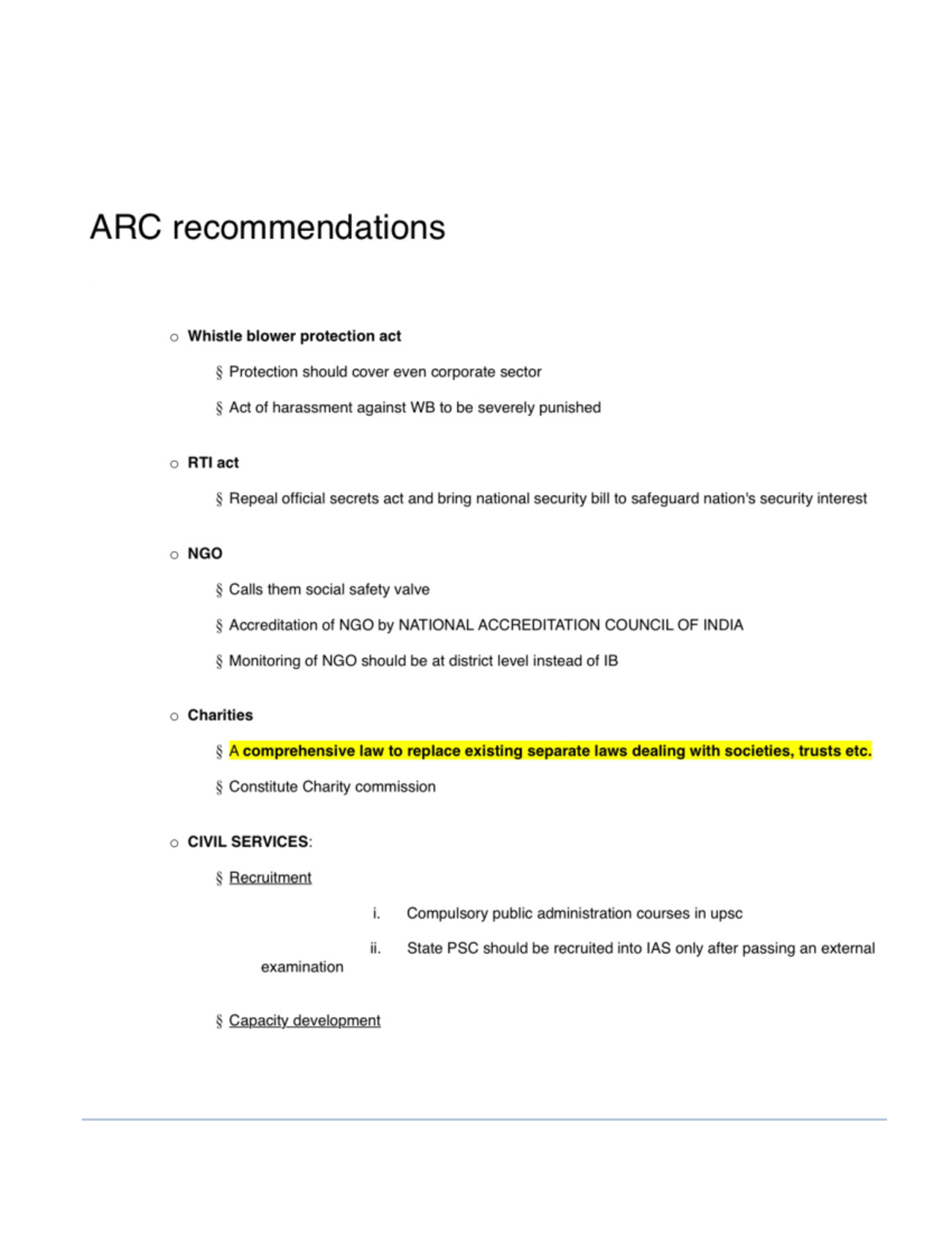 ARC recommendations - 2nd arc recomendation helpful in conclusion of ...