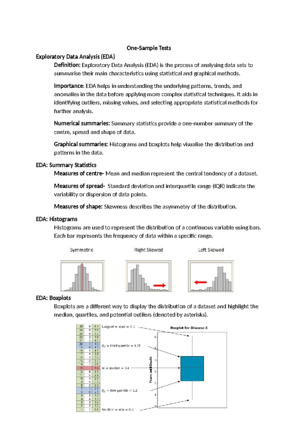 MZB103 lecture w2 - One-Sample Tests Exploratory Data Analysis (EDA ...