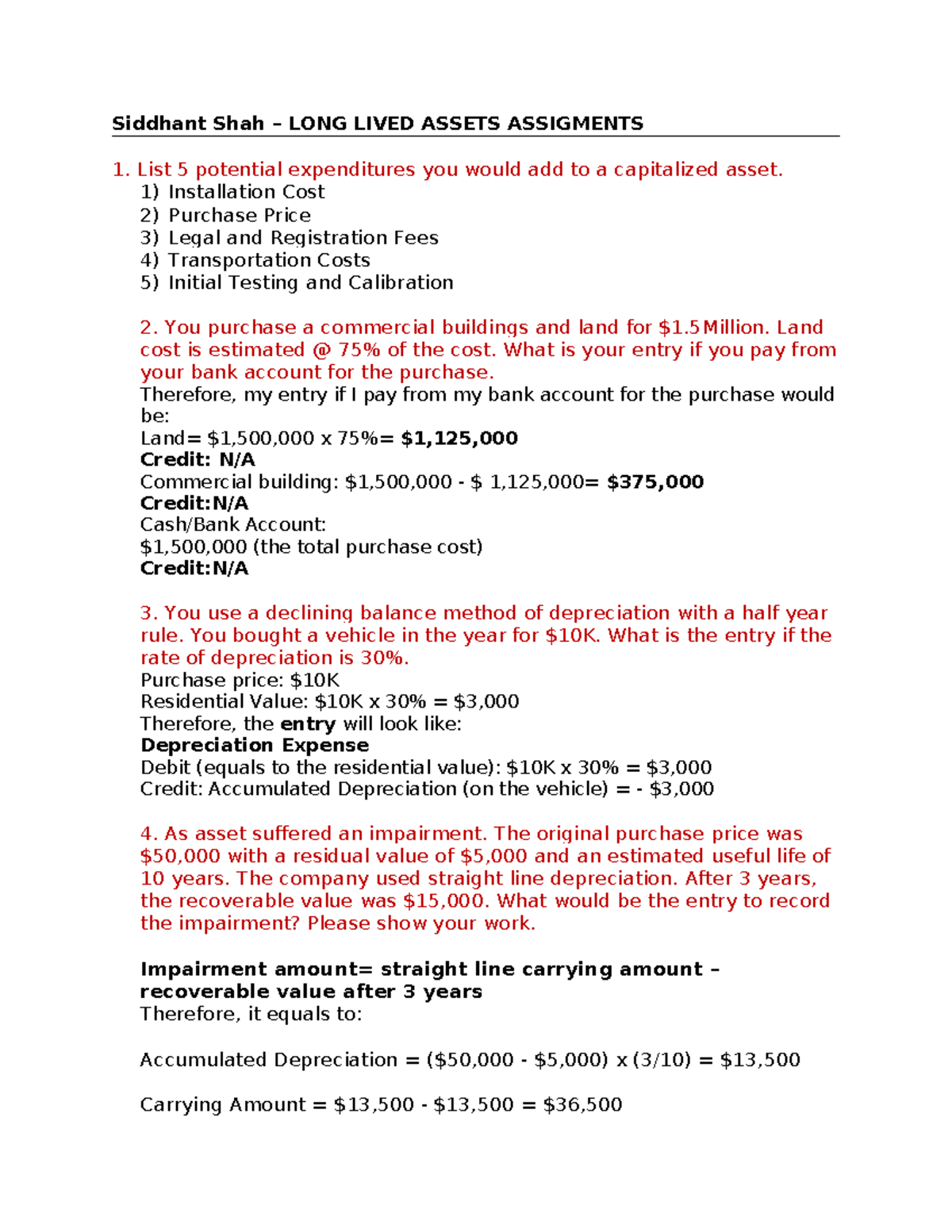 Siddhant Shah Long Lived Assets Assignments - Siddhant Shah – LONG ...