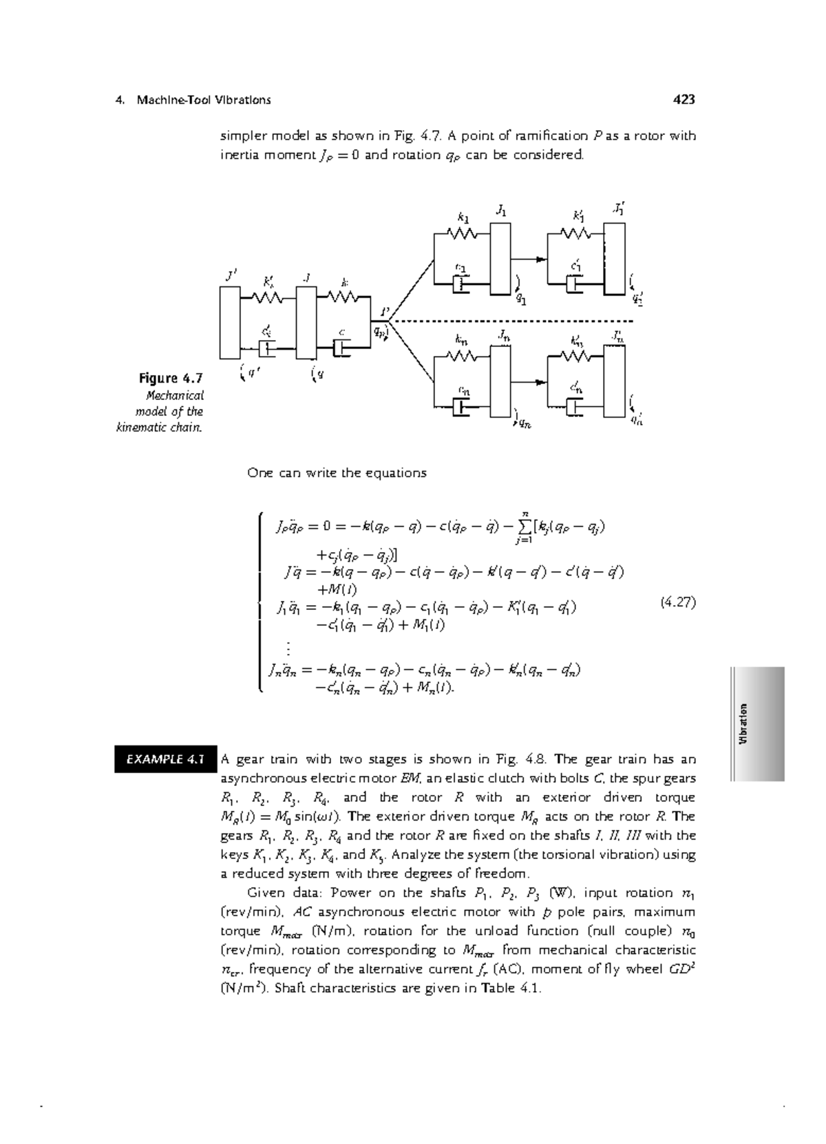 Machine-Tool Vibrations - simpler model as shown in Fig. 4. A point of ...