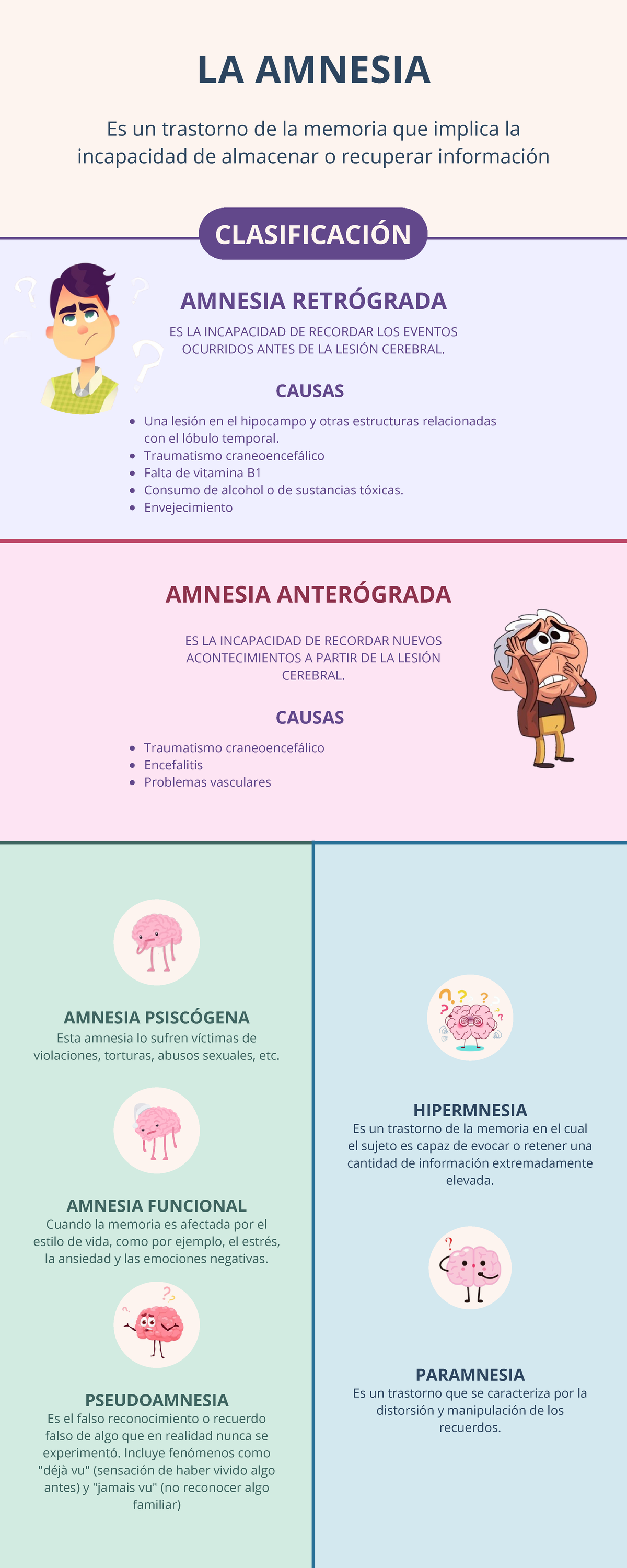 S12 Infografía de la amnesia y descripción del caso H. M - ES LA ...
