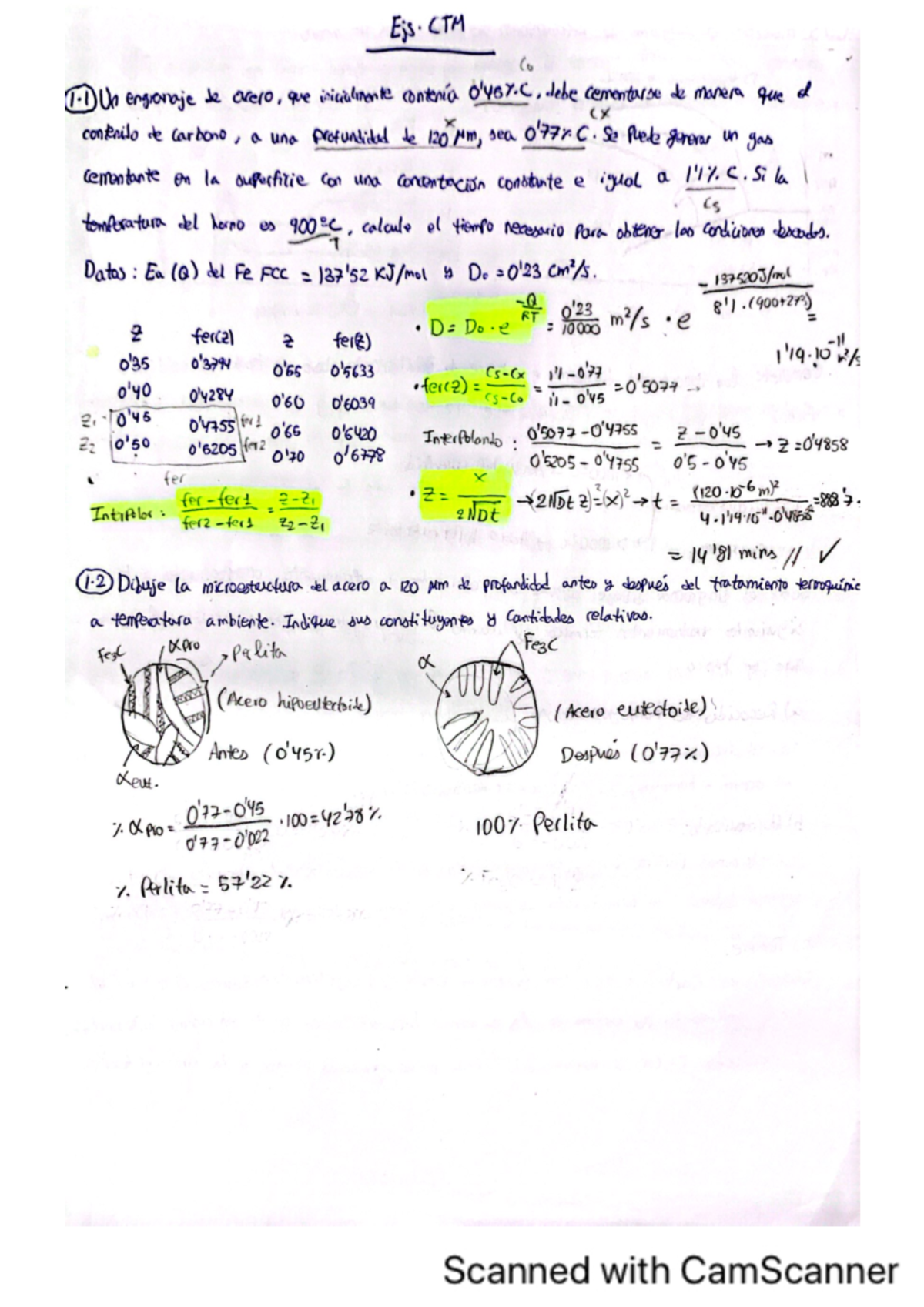 Ejercicios de exámenes materiales - Ejs 1 Un engionaje be arelo, que inicialmente contenia tebe ...