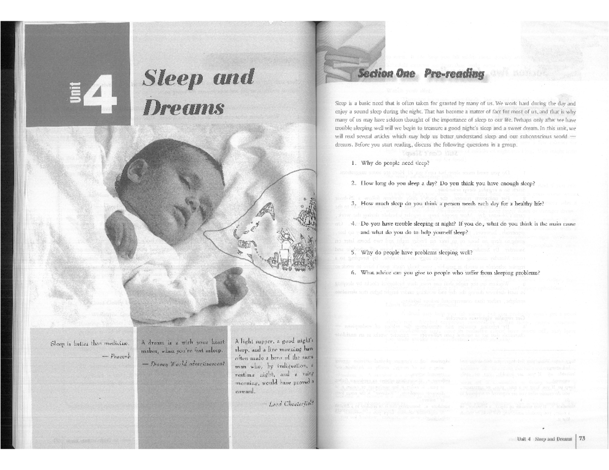 Chapter four sleep and dreams - 155900829 - Studocu