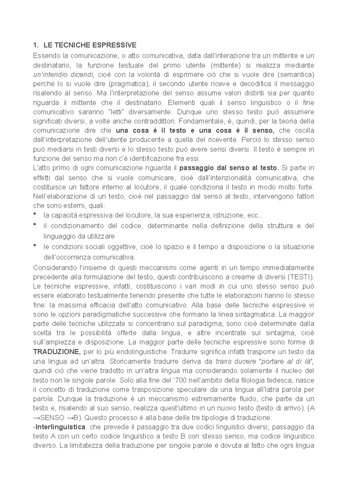 Tecniche espressive parte 2 - 1. LE TECNICHE ESPRESSIVE Essendo la ...