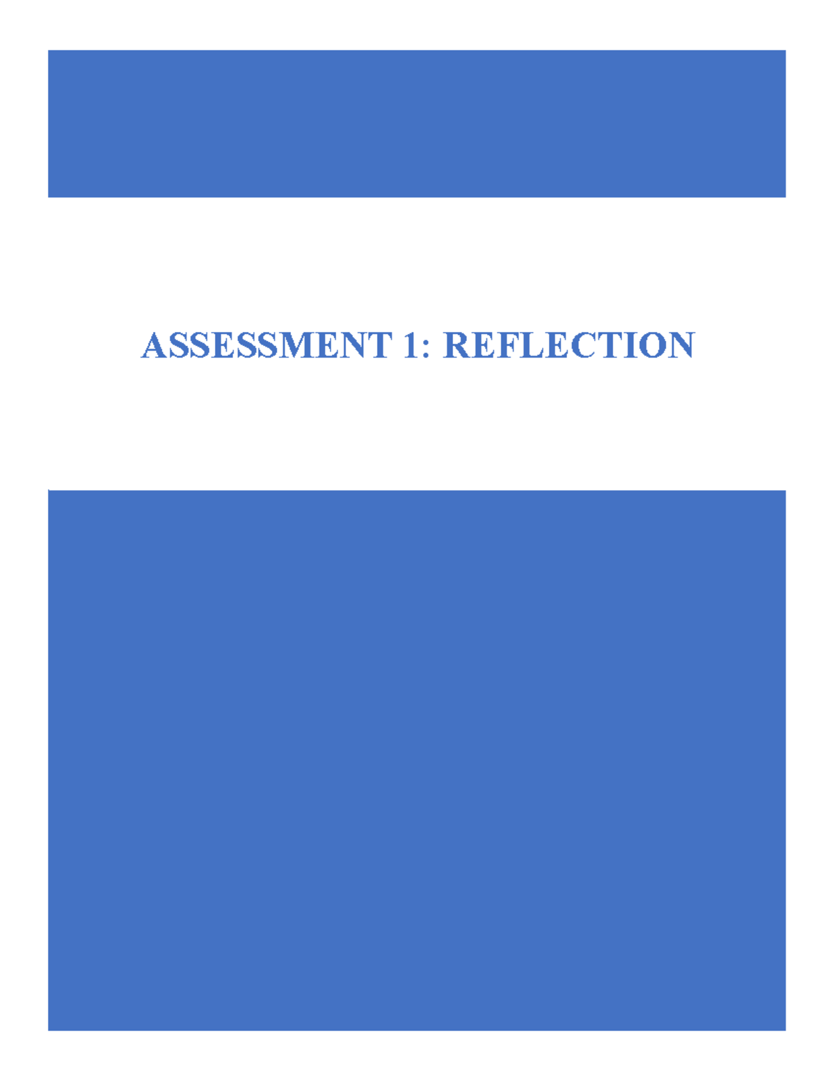 IKC101 Assessment 1 - ASSESSMENT 1: REFLECTION PART A To begin, it is ...