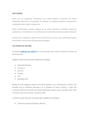 Tipos DE Software POR Funcionalidad - “TIPOS DE SOFTWARE POR ...