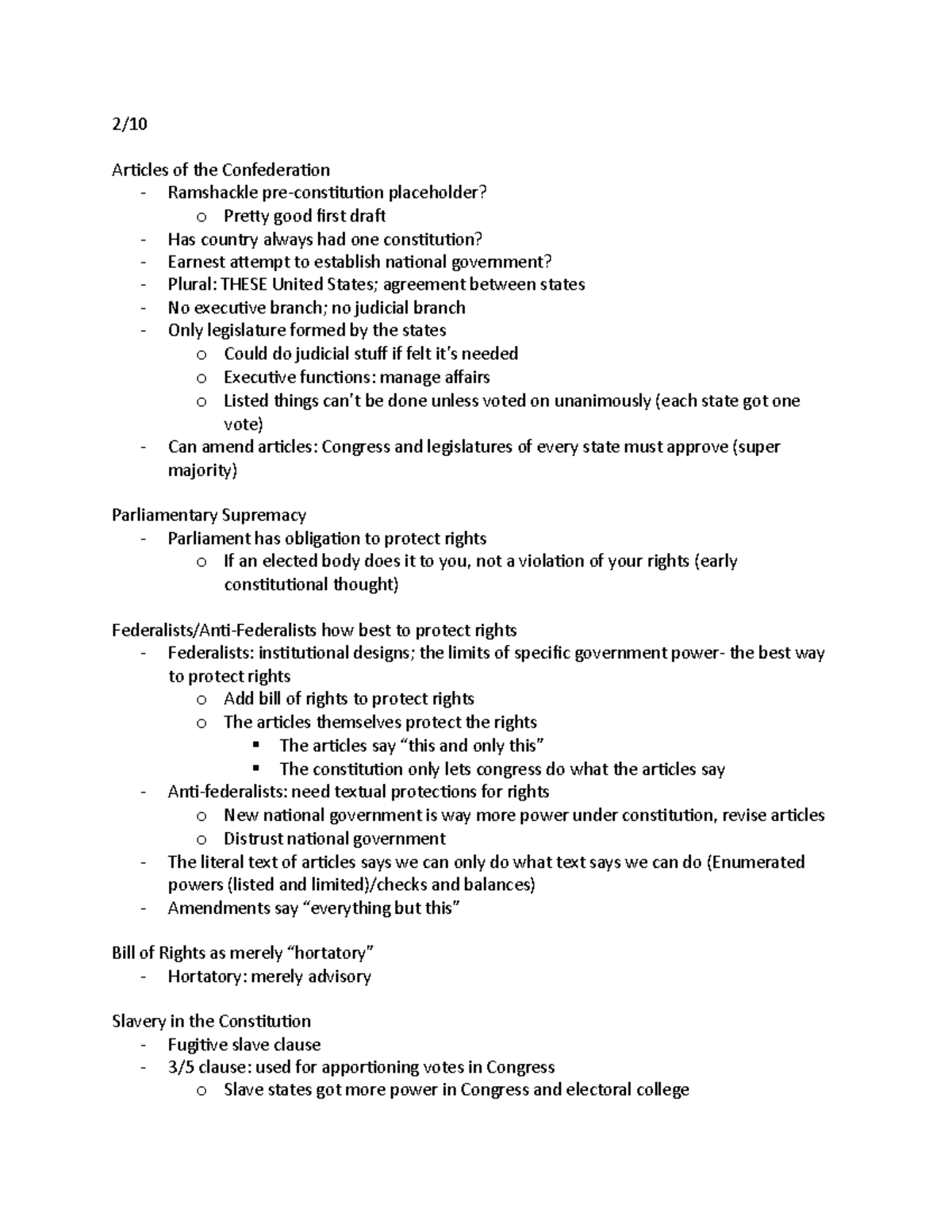 Pols 129 2:10 - Alec Ewald - 2/ Articles of the Confederation ...