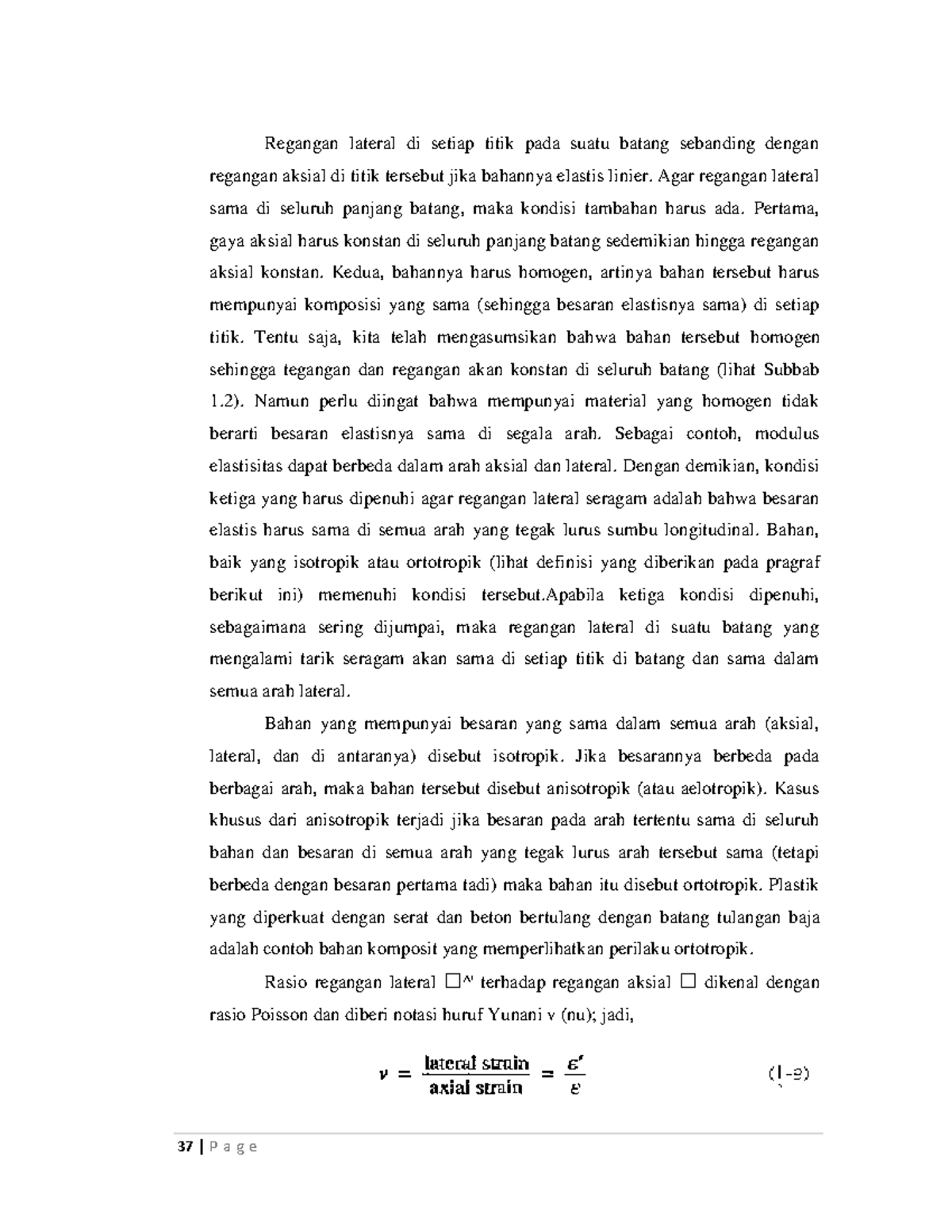 Diktat MKM full-9 - Regangan lateral di setiap titik pada suatu batang ...