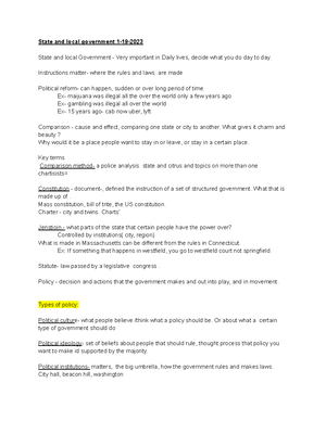 States and local notes - , democrat, rebliclic, lost of money, poor 3 ...