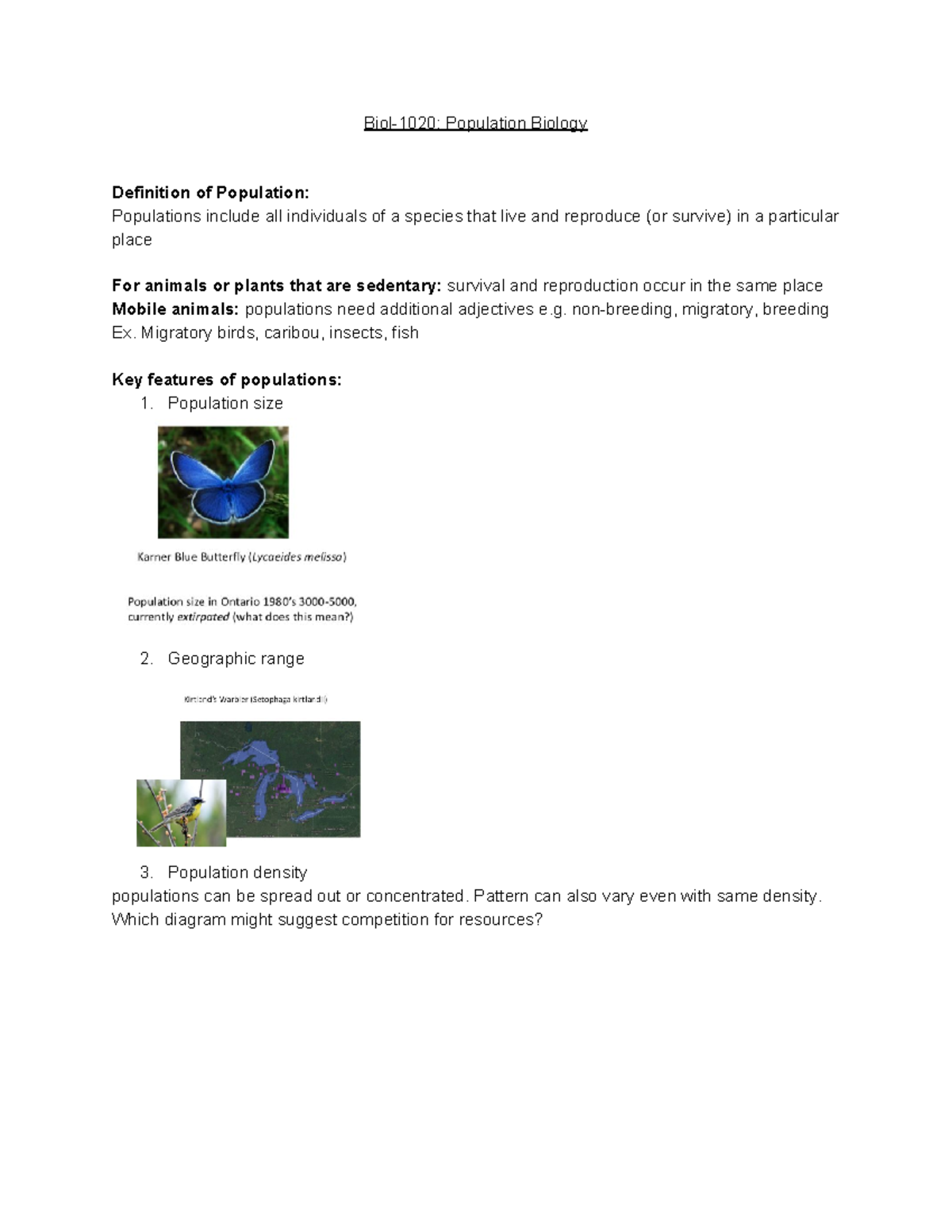 Biol-1020 Population Biology - Biol-1020: Population Biology Definition ...